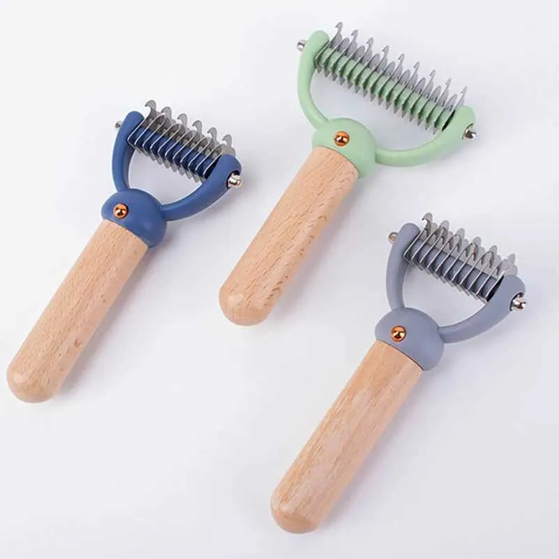 Premium Cat Grooming Shedding Tool: Double-Sided Fur Knot Cutter, Shop ...