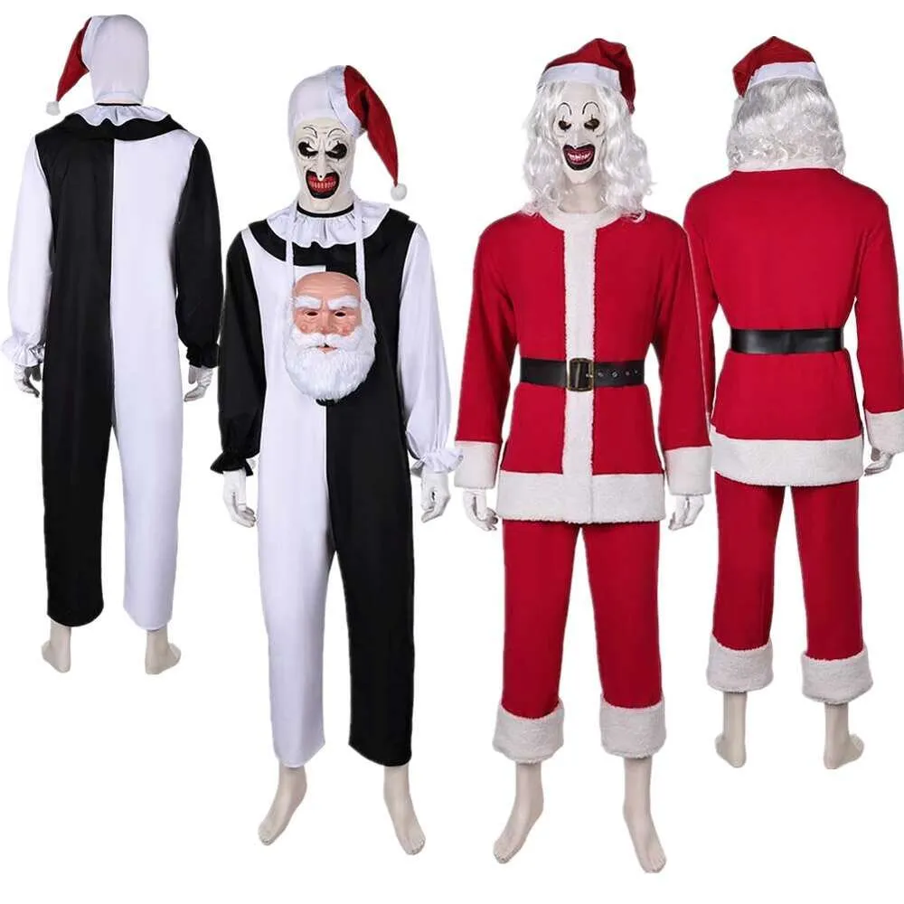 Men's Art The Clown Christmas Cosplay With Terrifier 3 Disguise Santa ...