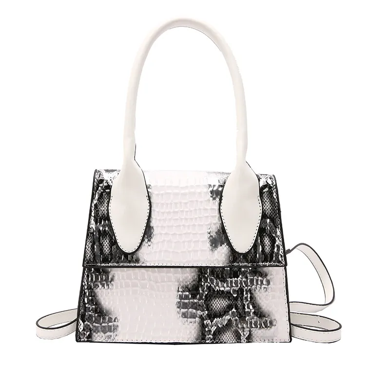 Croc Style Bag: Crocodile Pattern Shoulder Bag, Light Luxury PU Leather ...