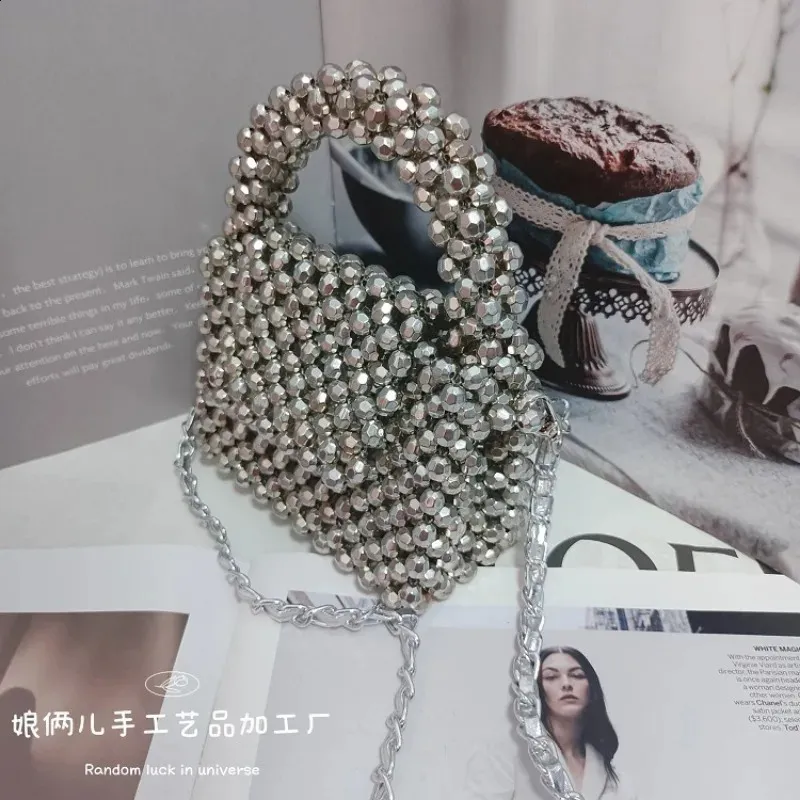 Mini Beaded Handbag: Fashionable Crystal Purses, Handmade Acrylic Chain ...