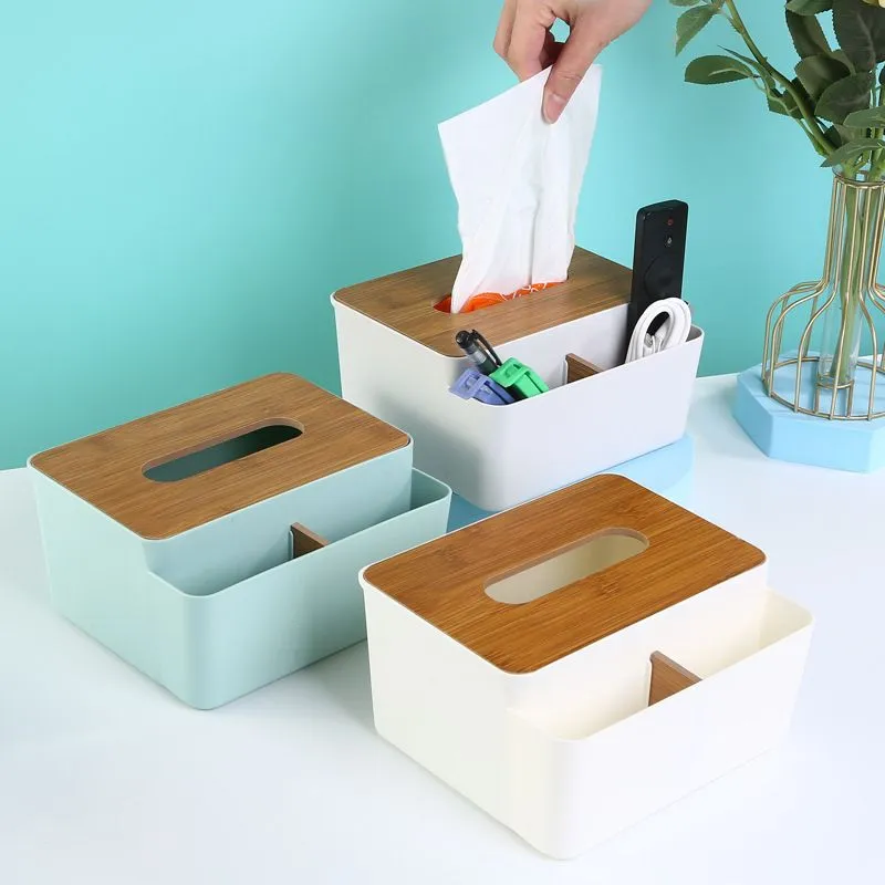 Multi Functional Kitchen Tissue Box With Remote Control For Living Room And Coffee Table Storage ...