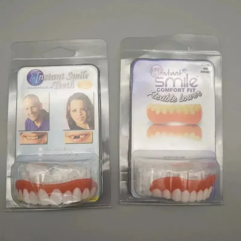 Silicone False Teeth Veneers Upper And Lower Laughter Vials For ...