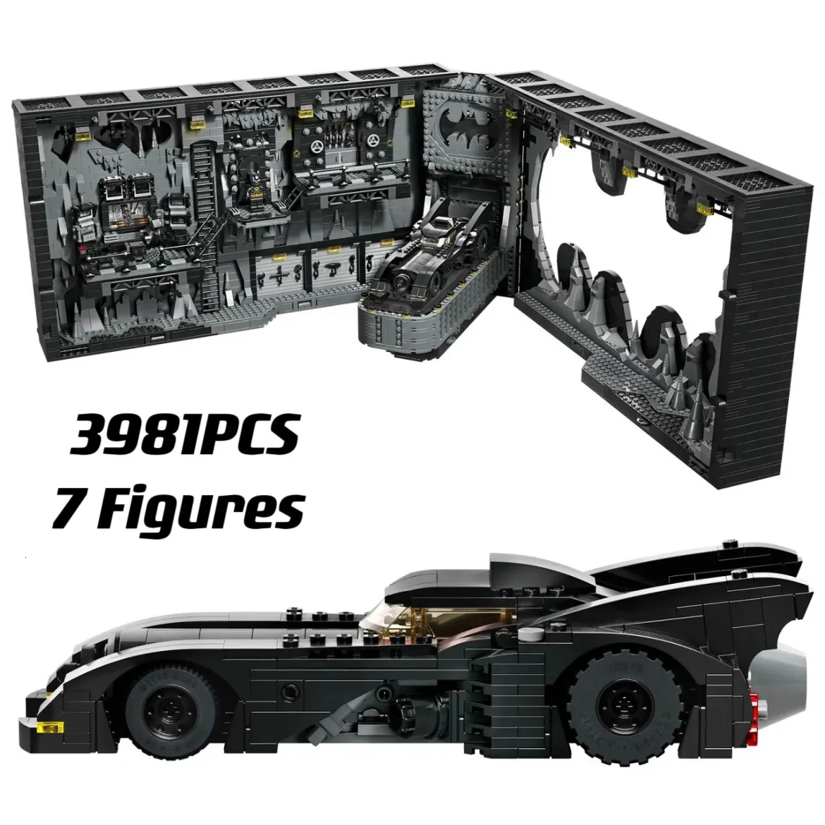 Classic Batcave Shadow Box Building Blocks - 1989 Model for Kids ...