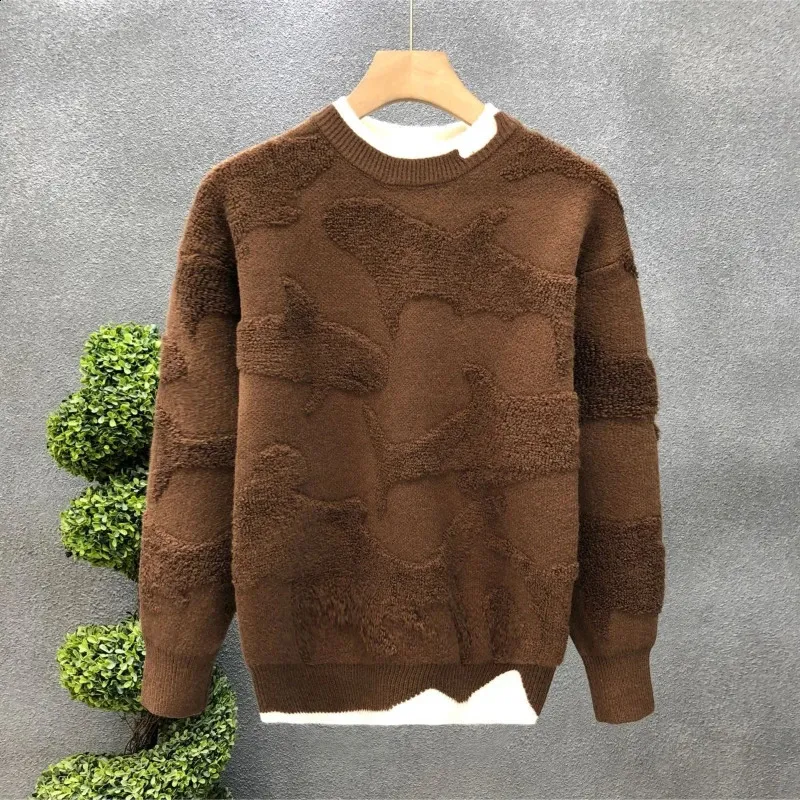 Men's Solid Color Round Neck Long Sleeve Pullover Sweater - Casual ...