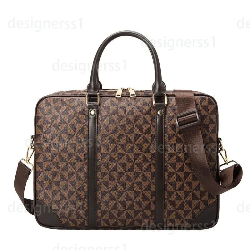 Luxurys Leather Briefcases For Men Small Business Laptop Shoulder Bag ...