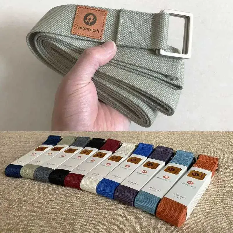Adjustable Cotton Yoga Strap for Stretching, Pilates, Dance - Durable ...