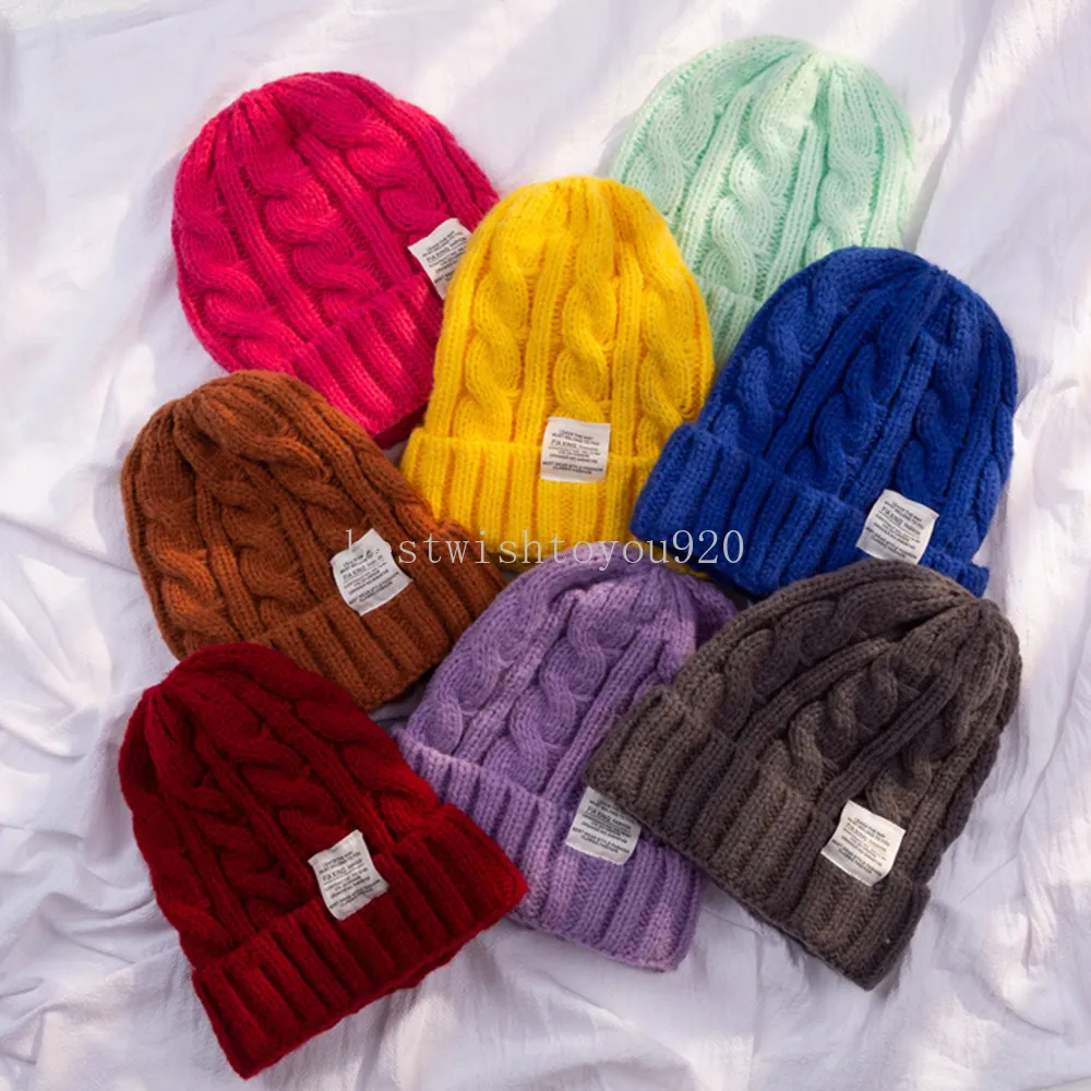 Winter Knitted Warm Woolen Hip Hop Caps For Women Men Y2K Hat Fashion ...