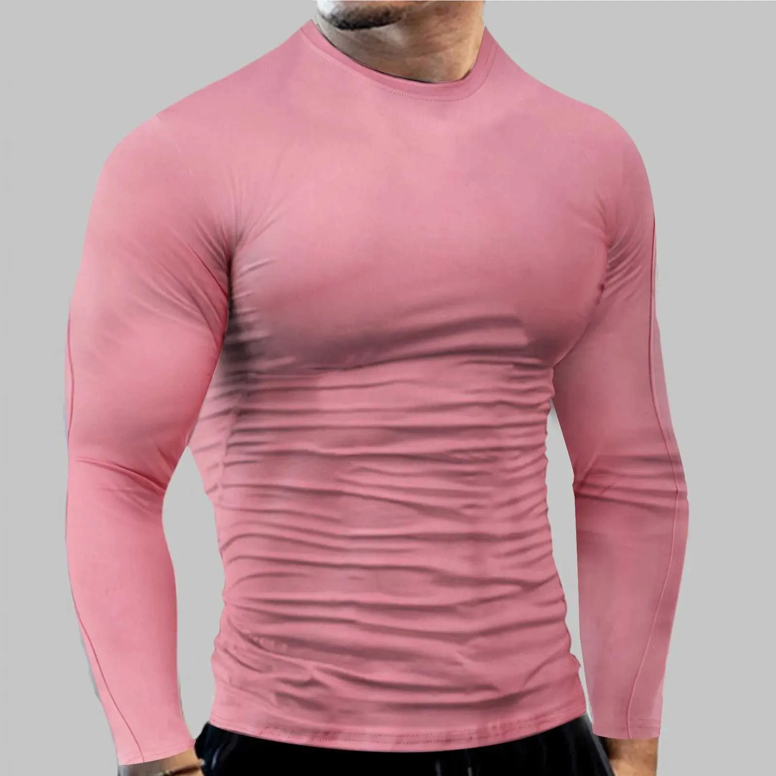 Compression Shirt Men Running Training Long Sleeve T Shirt Muscle ...