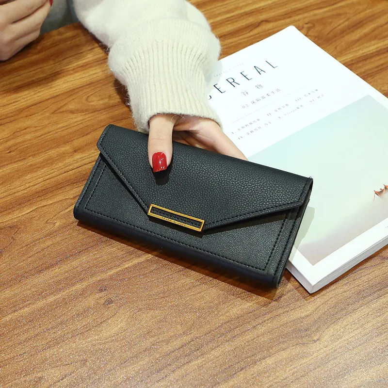 Womens Leather Trifold Wallet, Phone Wallet Bag, Long Multi Card Slots ...