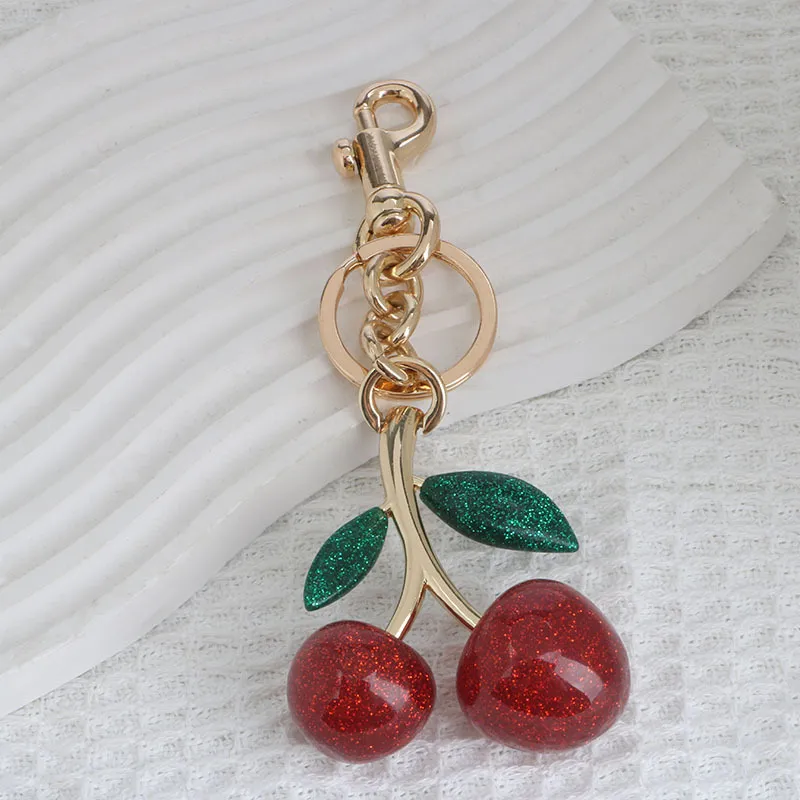 Cute Cherry Lanyard Keychain: Designer Fashionable Key Holder Charm ...
