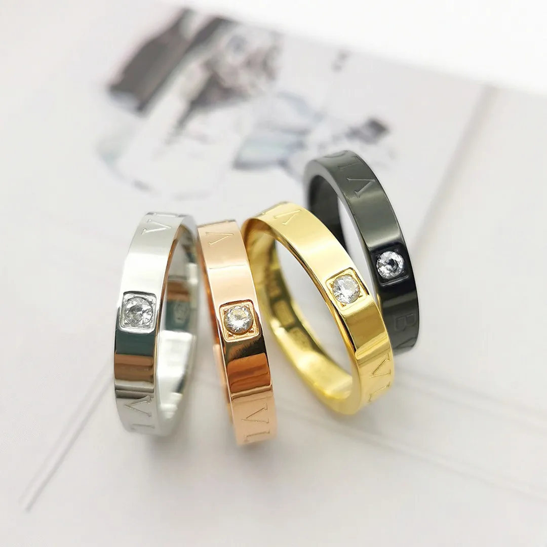18K Gold & Stainless Steel Designer Logo Engraved Thin & Wide BV Rings ...