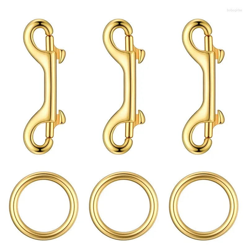 Double Ended Bolt Snap Hook With Brass Ring Sided Clip For Metal Dog Carrier, Leash Collar, And ...