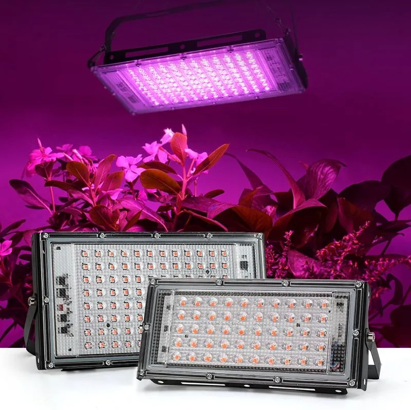 Full Spectrum LED Grow Lights 50W/100W 220V - Hydroponic Greenhouse ...