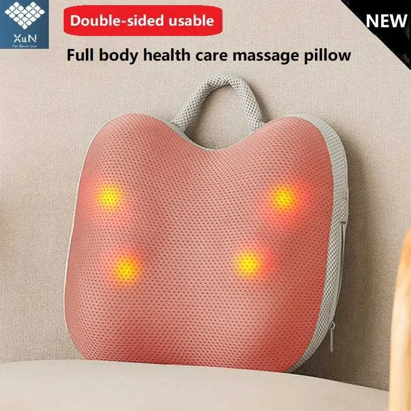 3D Electric Neck & Back Massager with Infrared Heat - Wireless, Full ...