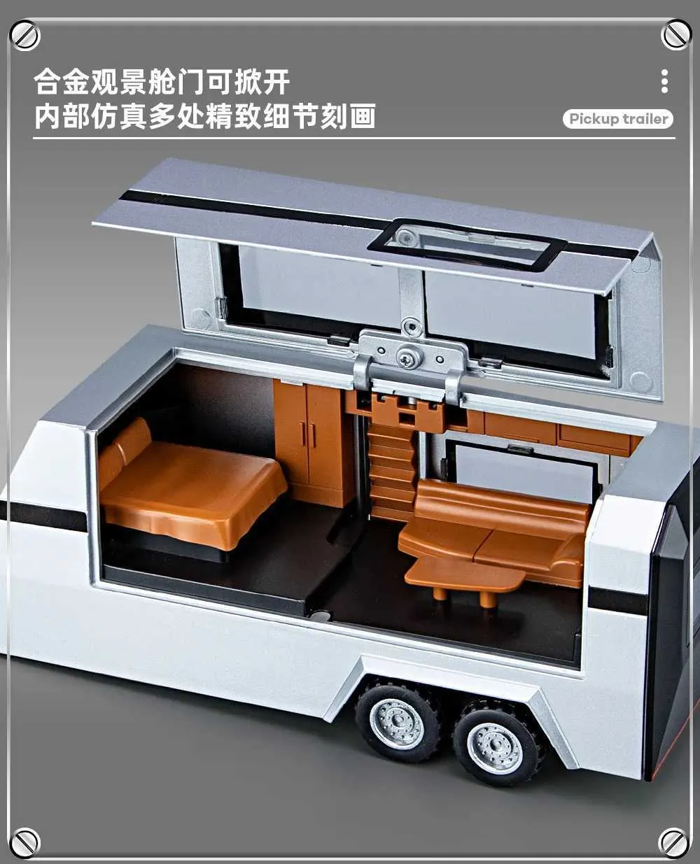 1:32 Scale Cybertruck Model Y Trailer - Alloy Diecast Metal Toy Car ...