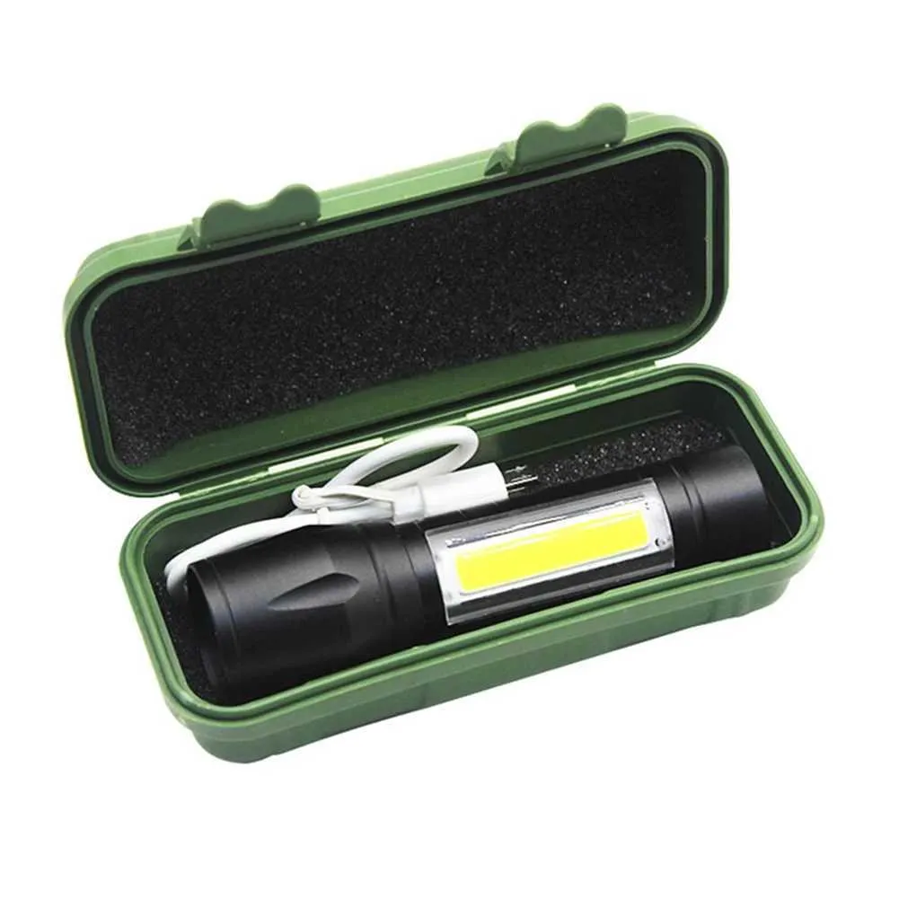 Mini COB Scalable USB Charging Cob Flashlight For Outdoor Emergencies ...