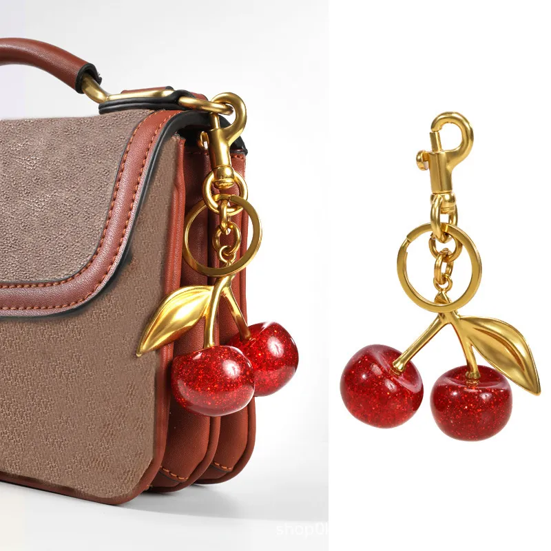 Cute Cherry Keychain Lanyards: Leather & Metal Keyring, Charm, Daily ...