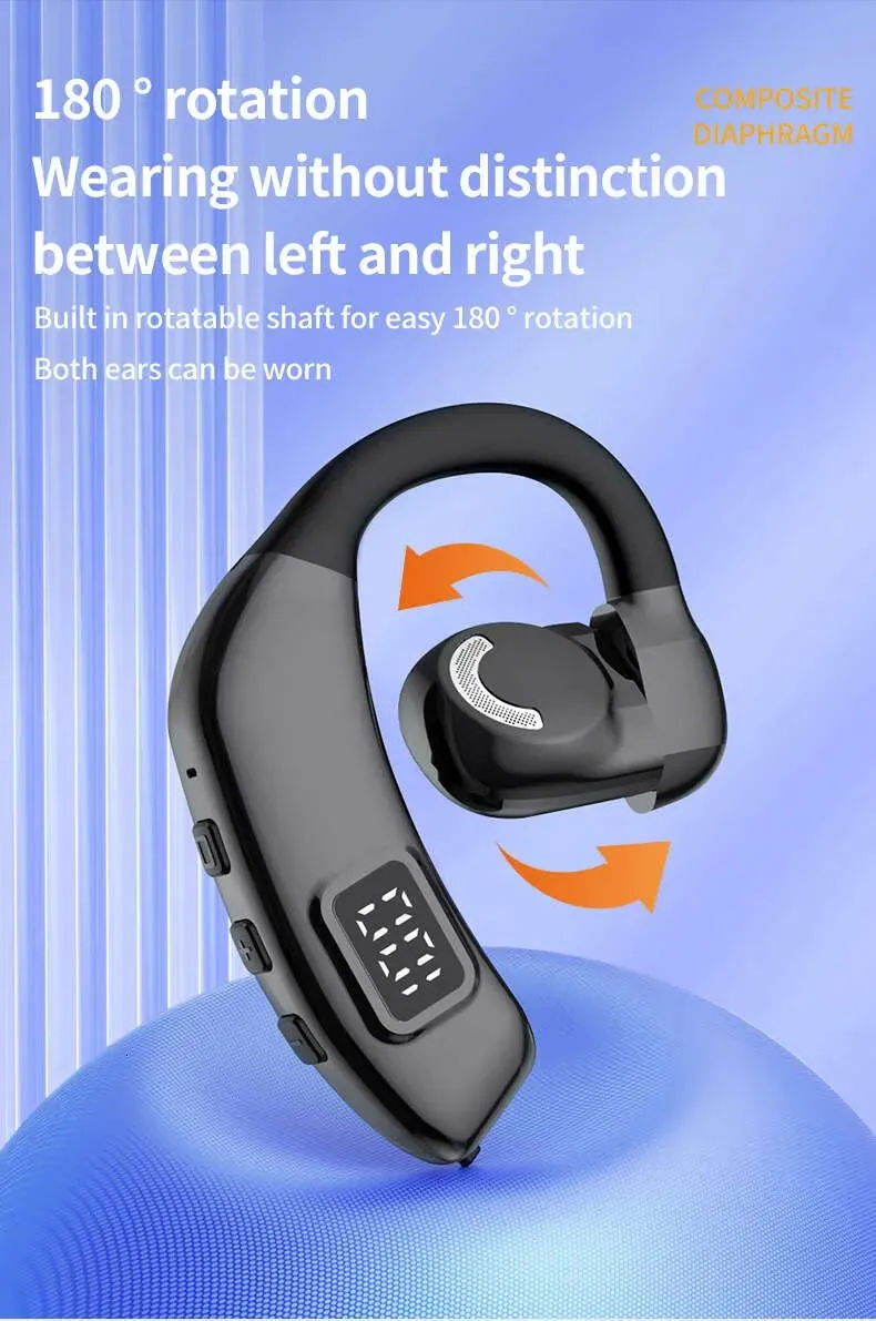 360° Rotating Earbuds: Open-Ear Wireless Headphones with 16H Playtime ...