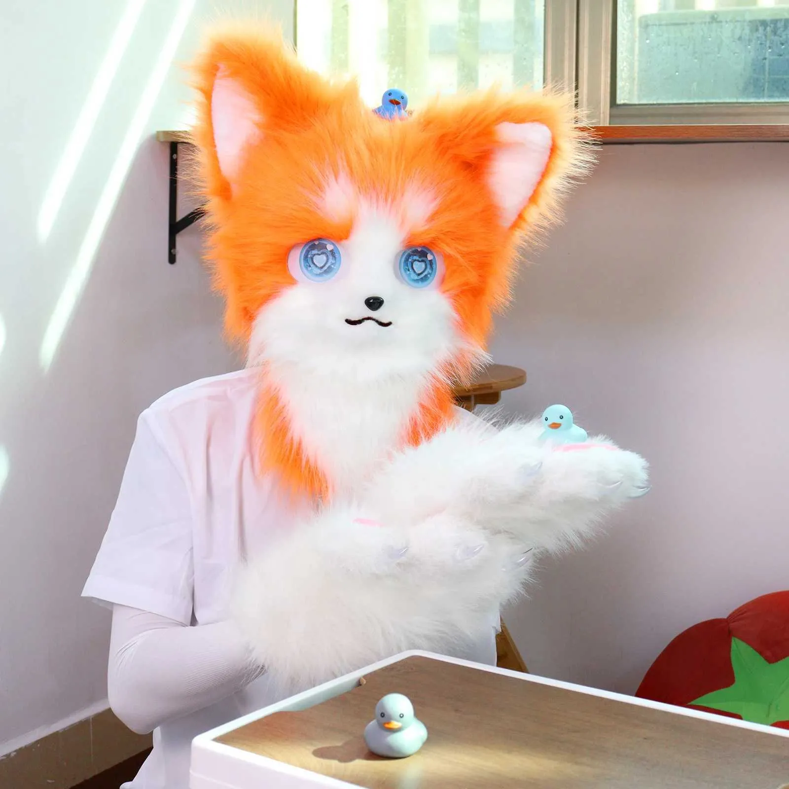 Furry Head Plush Animal Head Mask - Furry Fursuit Headgear For Cosplay ...