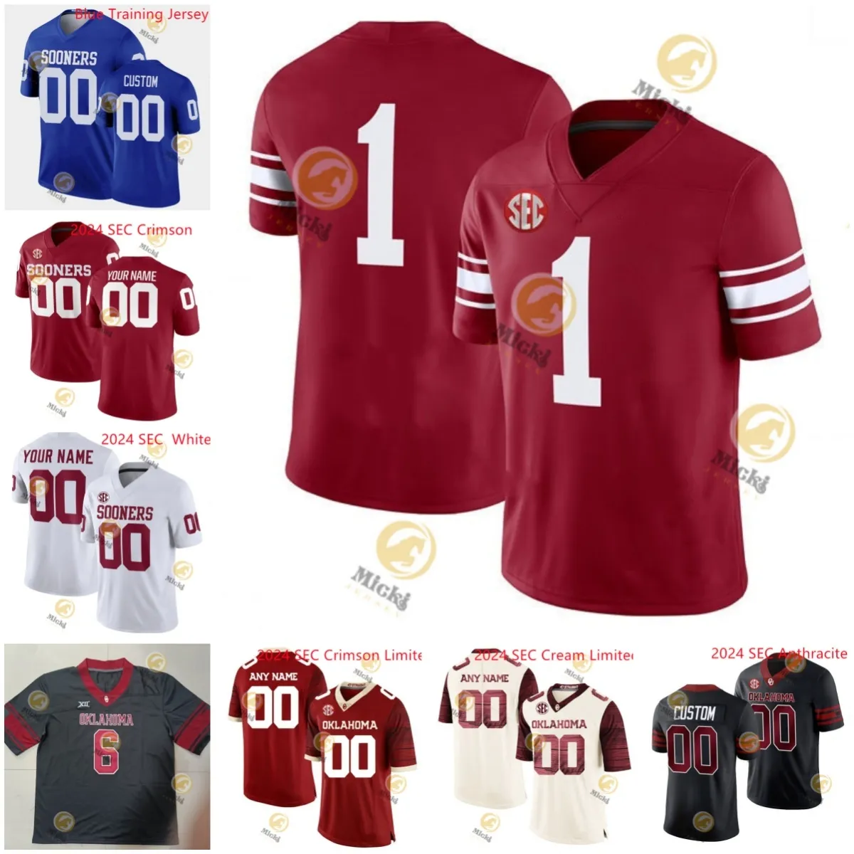Custom Stitched Oklahoma American Football Tops Featuring Jacob Switzer ...