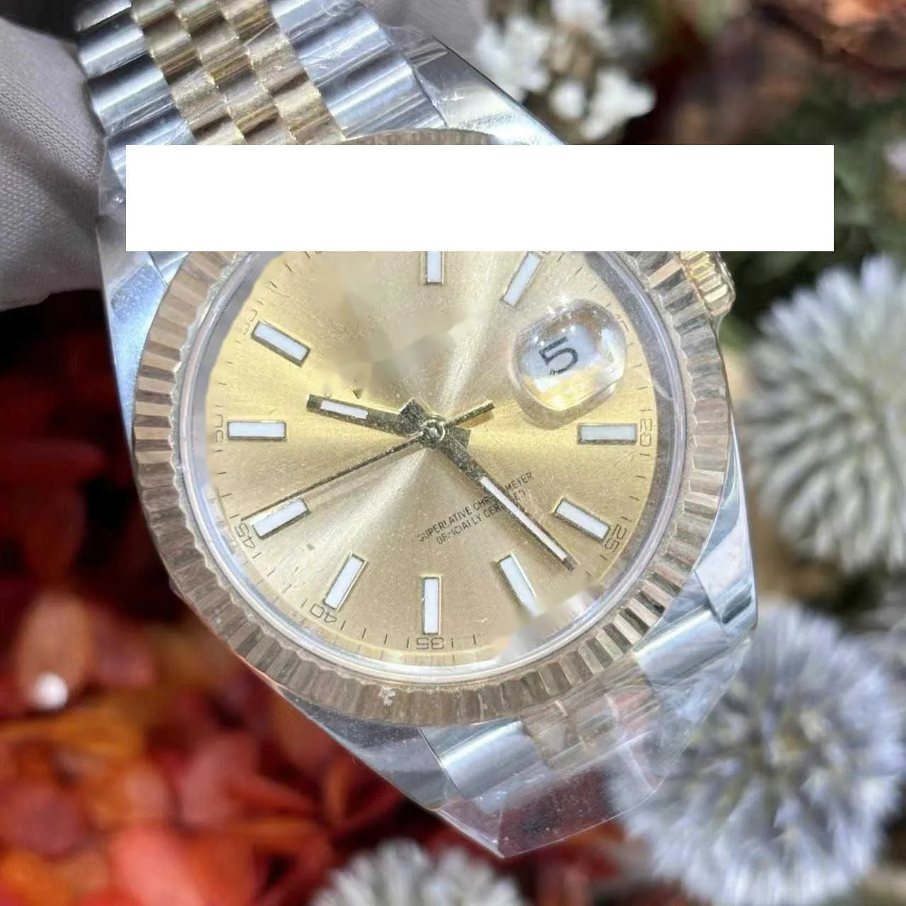 Luxury Yellow Dial Automatic Watch For Men Classic Designer With ...