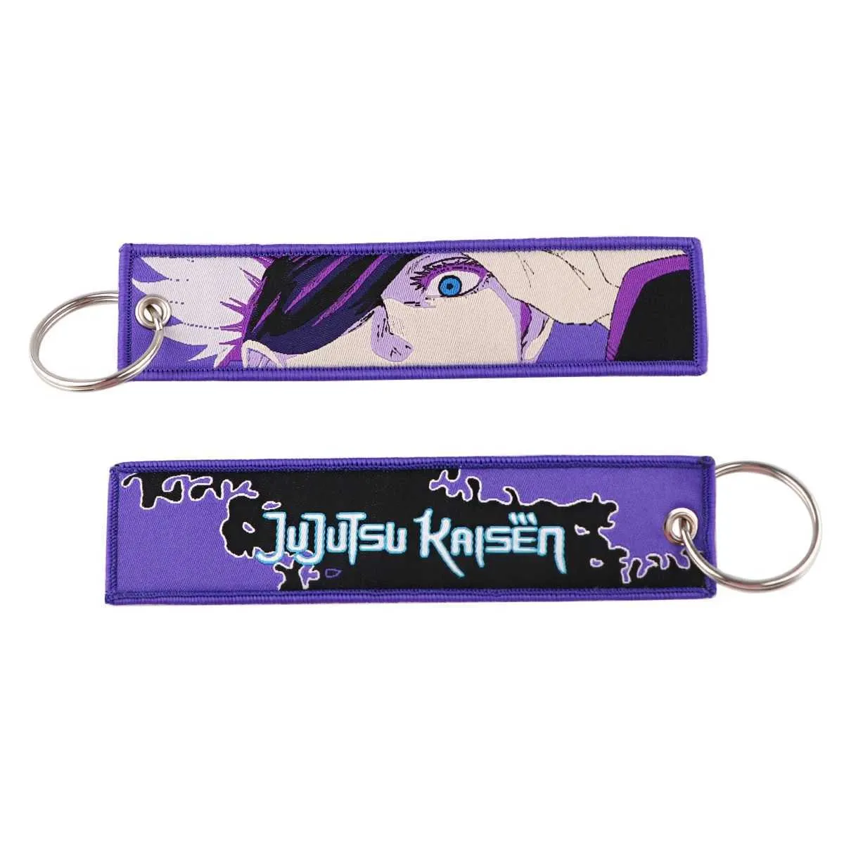 Anime Key Chains For Men Cool Character Embroidered Keyring Tag ...