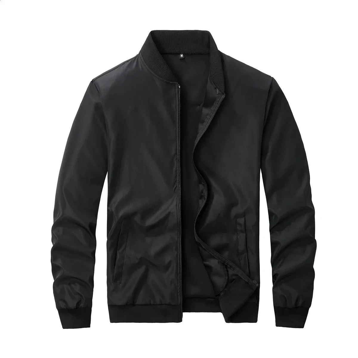 Men's Casual Baseball Collar Short Jacket - Solid Color, Lightweight ...
