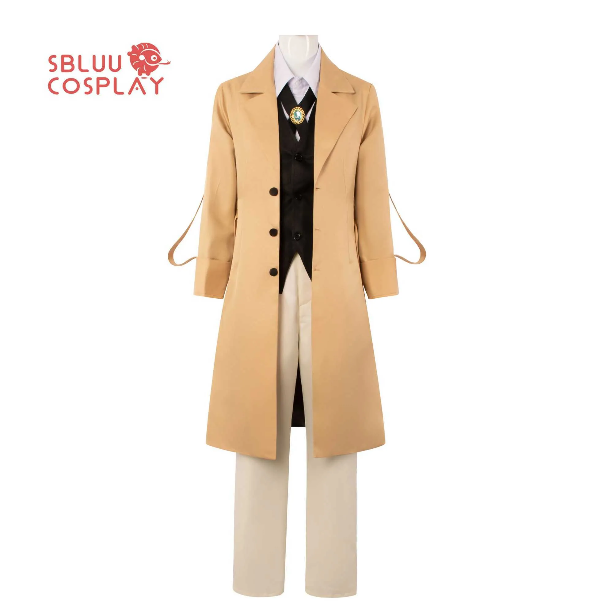 Osamu Dazai Cosplay Costume - Women's Anime Jacket, Long Trench Coat ...