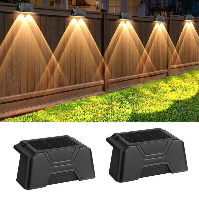 DHgate.com:Solar Powered LED Fence Lights - 2/4 Pack - Waterproof ...