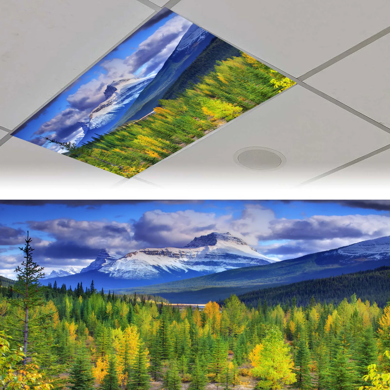 Magnetic 2x4 Feet Fabric Fluorescent Ceiling Light Diffuser Cover with ...