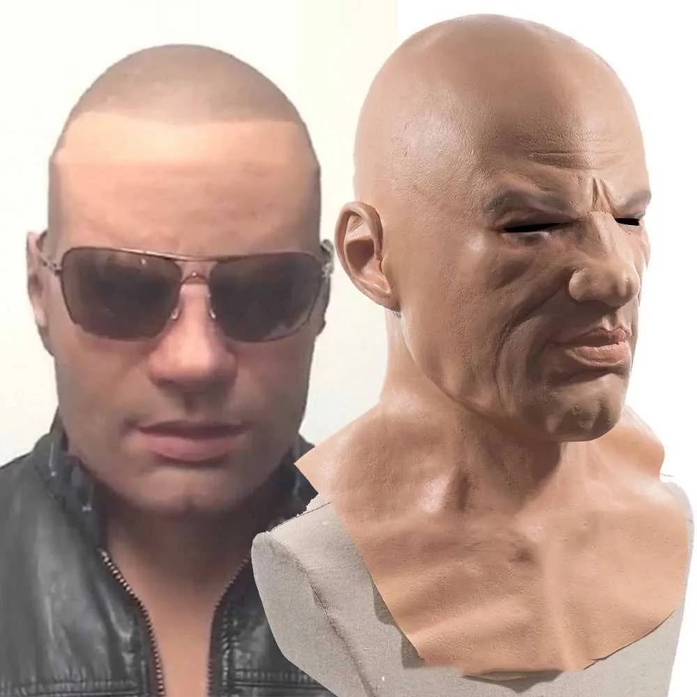 DHgate.com:Realistic Bald Man Latex Mask - Funny Halloween Party ...
