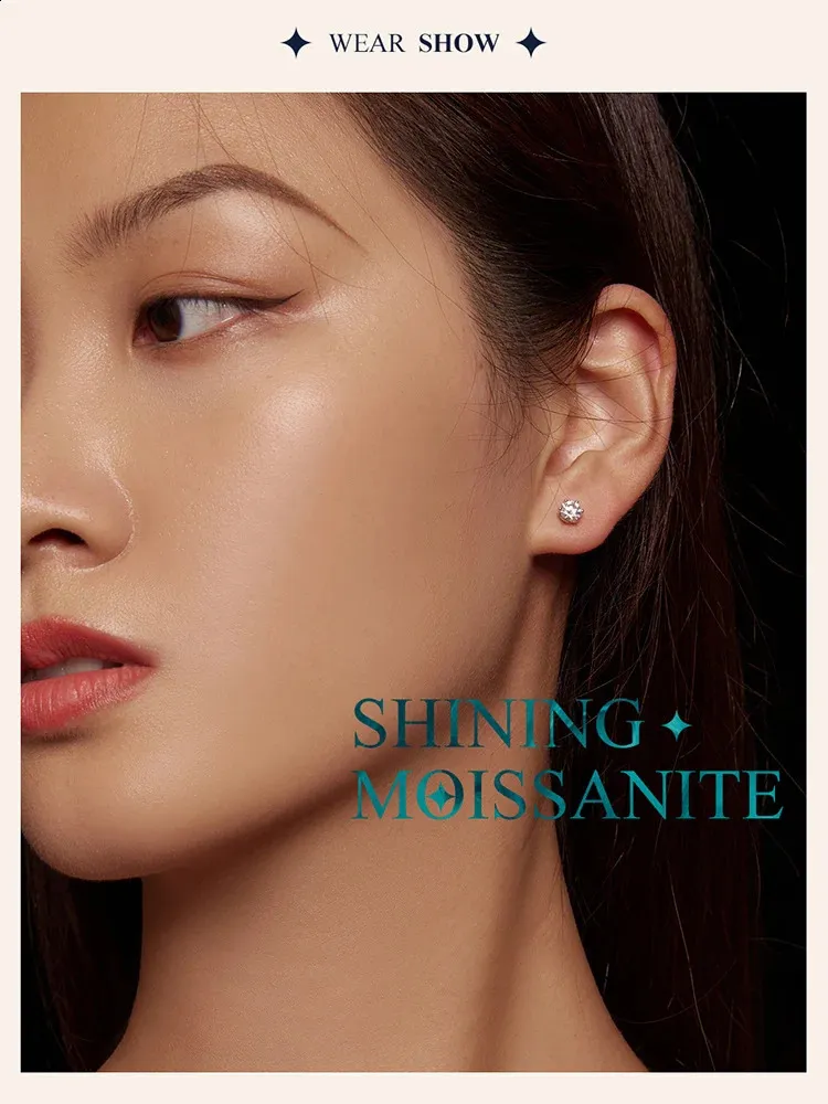 Premium 925 Silver Stud Earrings with Lab-Created Diamonds - Elegant ...