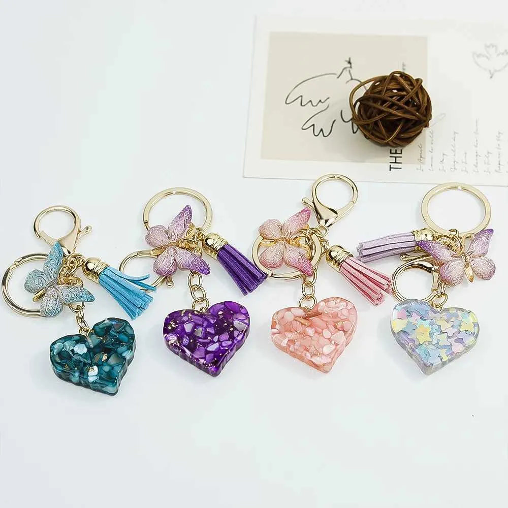 Butterfly Key Chains: Crystal Heart Key Ring - Premium Bag Pendant, Car ...
