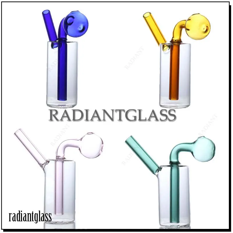 Portable Mini Glass Bong With Smart Recycle Filter For Oil Burning And ...