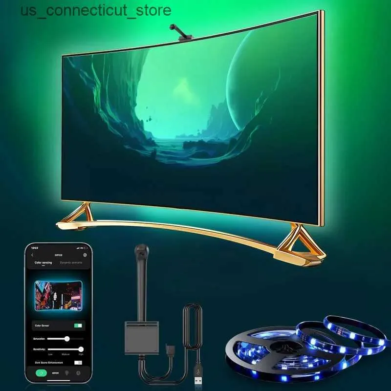Immersive RGB LED TV Backlight - 12.5FT-16.4ft Strip for 55-85 Inch TVs ...