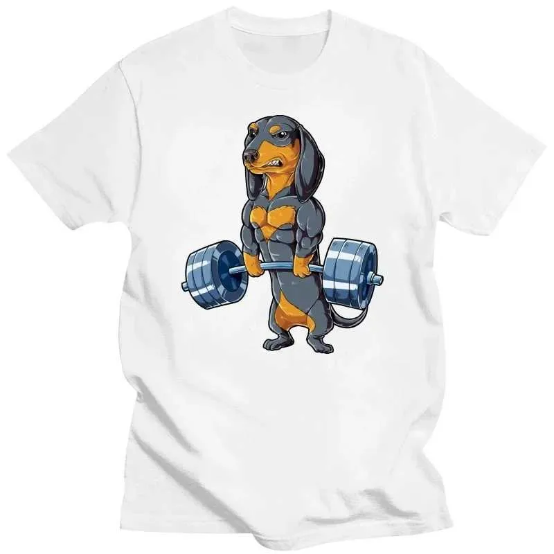 Wholesale Sausage Dog Clothes Weightlifting Gym T Shirt: Funny Muscle ...