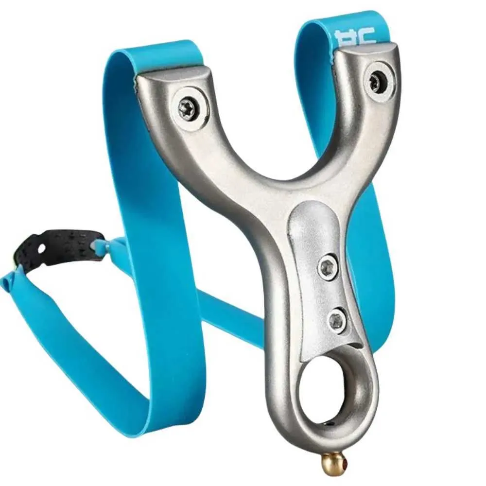 Stainless Steel Slingshot Flat Rubber Strap Slingshot Quick Press Mini ...