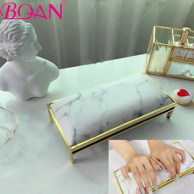 Premium Marble Countertop Nail Art Hand Rest Pillow - Stylish PU ...