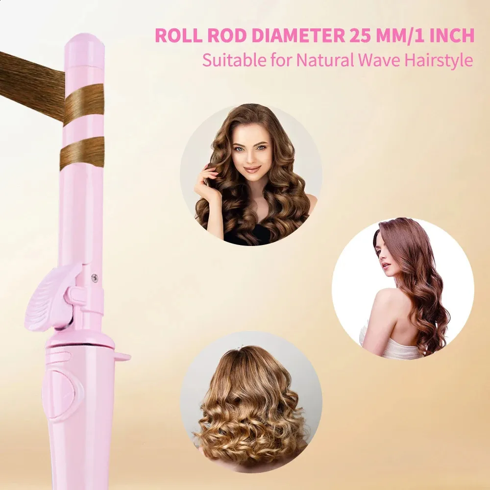 Professional 25mm Ceramic Automatic Curler LCD Curler Iron Waver Hair ...