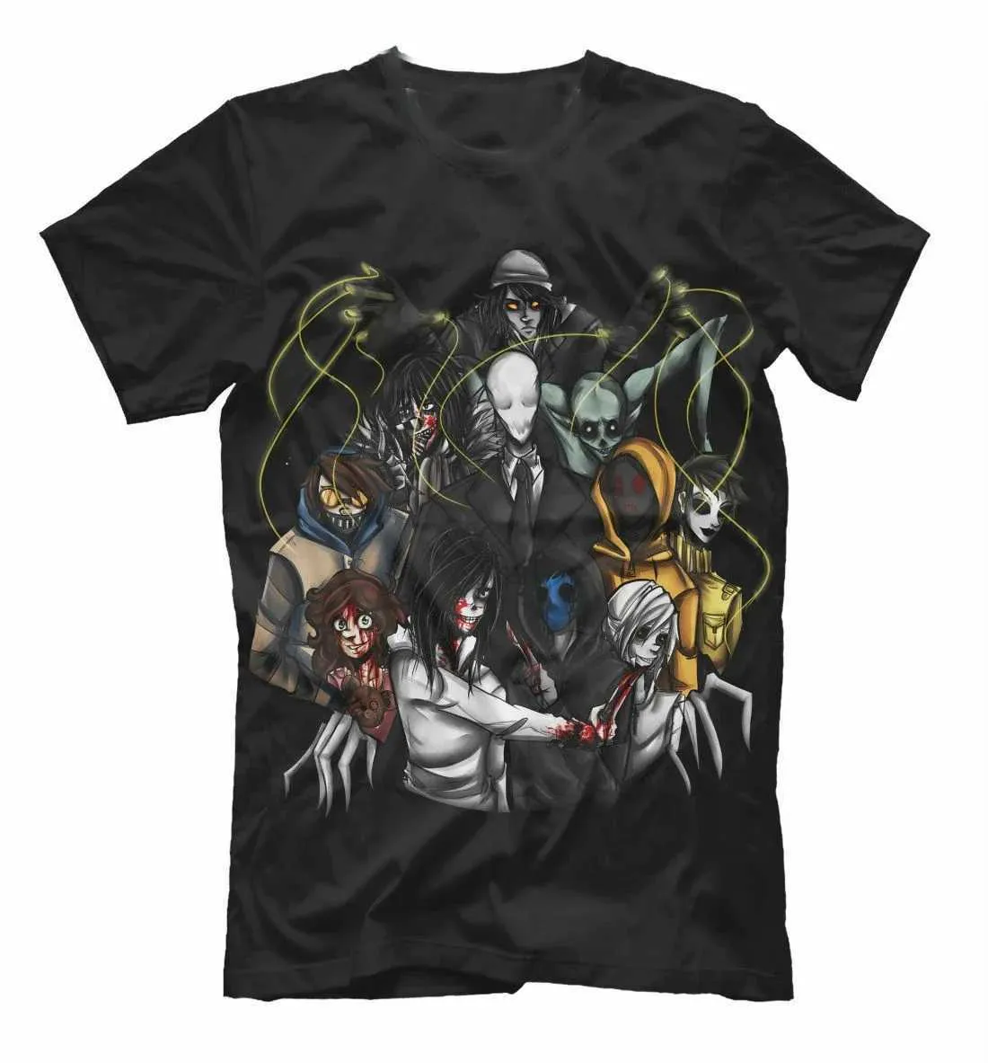 Horror Themed Halloween T-Shirt: Men's Creepypasta Cotton Tee - Shop ...
