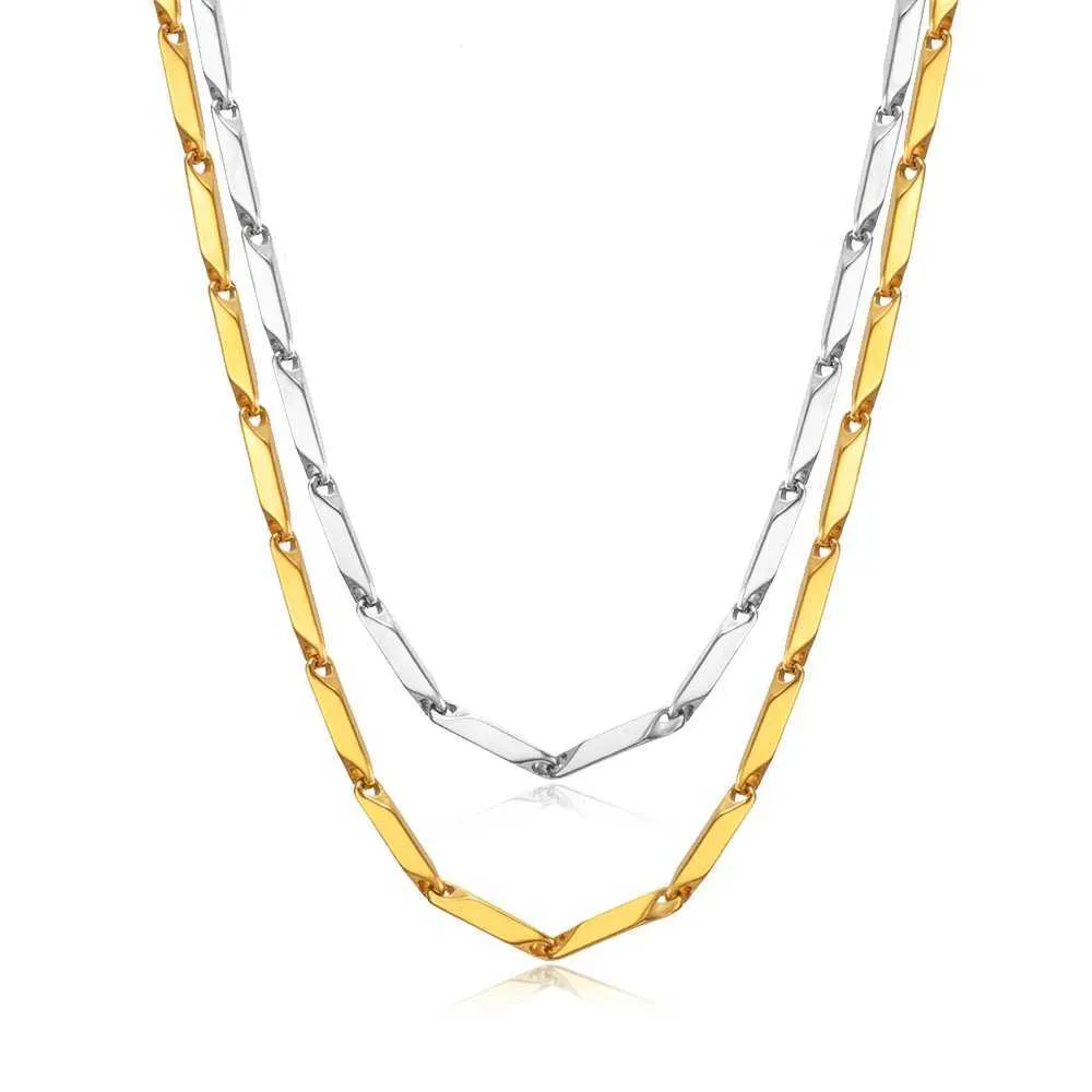 Hip Hop Chain Necklaces for Men: Gold & Silver Stainless Steel Rapper ...