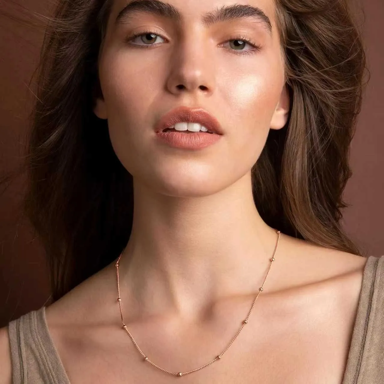 Stainless Steel Bead Chain Necklace - Delicate Clavicle Chain ...