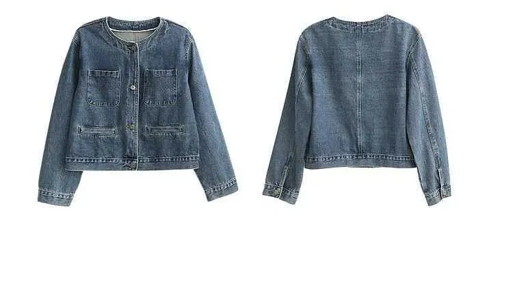 Cropped Denim Jacket: Retro Blue, Chic Vintage Style. Shop Now! Best ...