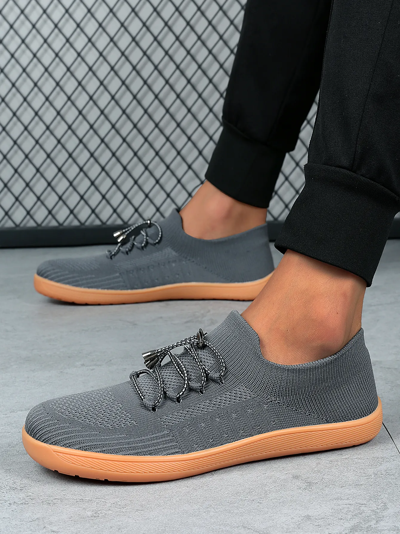 Breathable Barefoot Mens Boat Shoes For Men Wide Flying Woven Bigfoot ...
