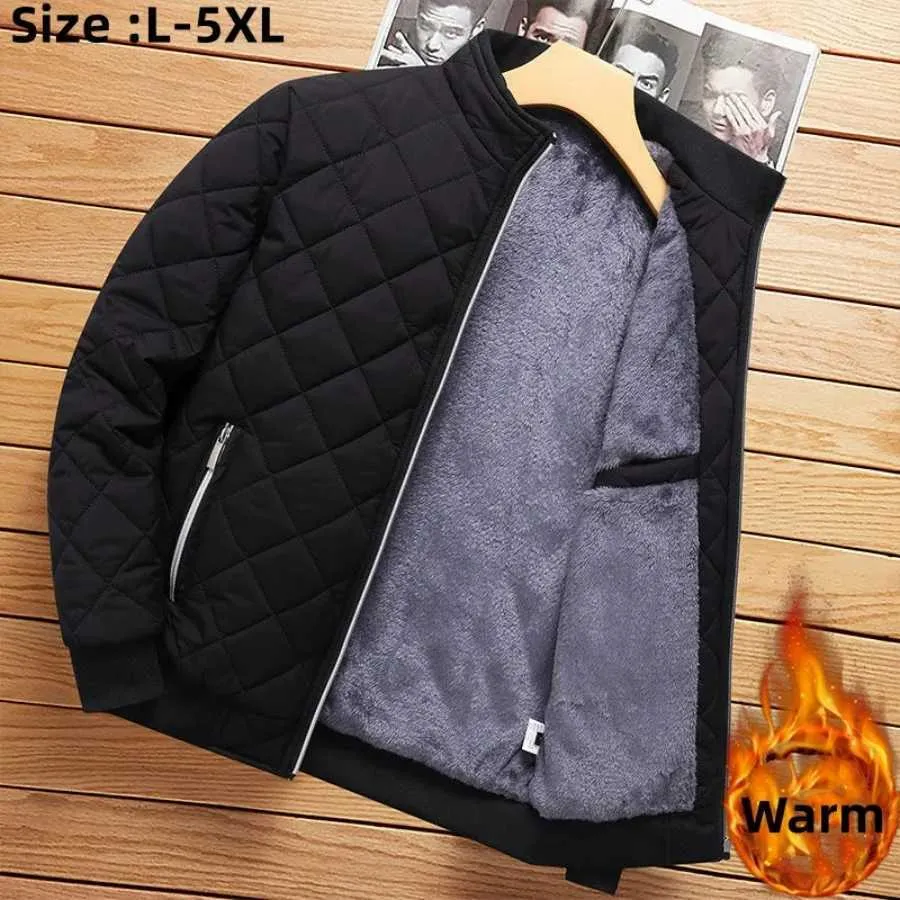 New2024 Men's Winter Down Parka Thick And Warm Bomber Mens Sherpa Lined ...