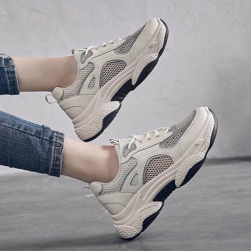 Mesh Sneakers For Women Platform Running Shoes With Thick Soles ...