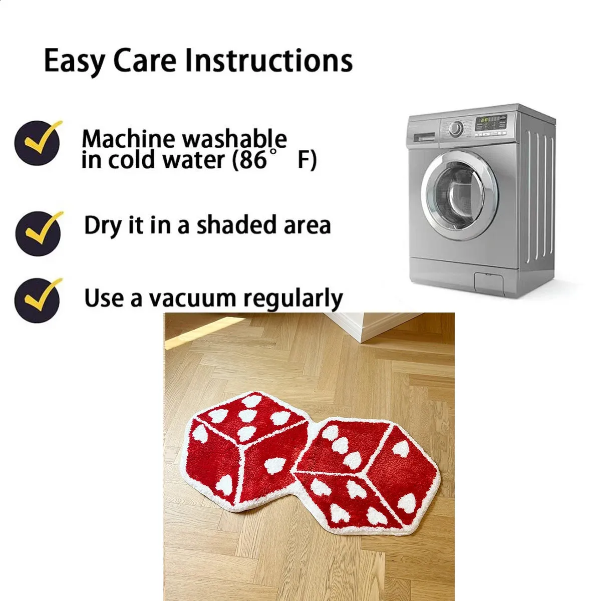 Irregular Red Dice Tufted Rug, Living Room Carpet, Anti-Fouling ...