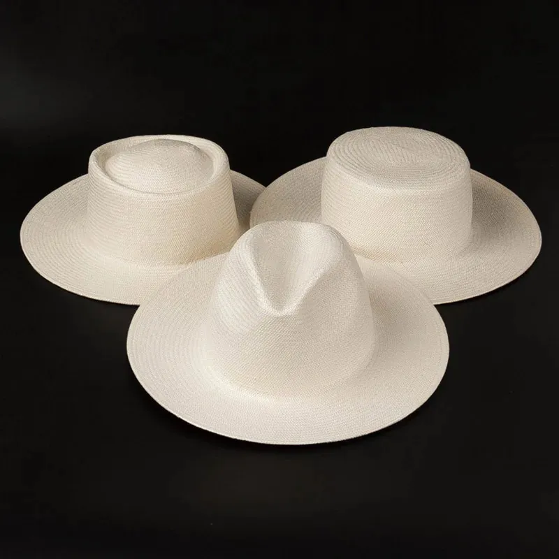 White Straw White Beach Hat With Wide Brim For Unisex Men And Women ...