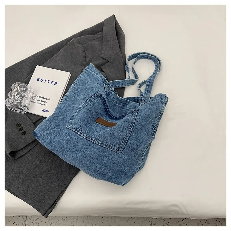 DHgate.com:Denim Embroidered Letter Tote Bag - Single DHgate.com:Denim Embroidered Letter Tote Bag - Single