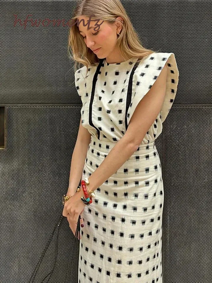 Striped Printed Short Sleeve Tops and Skirts Suit Acrylic Slim A-Line ...